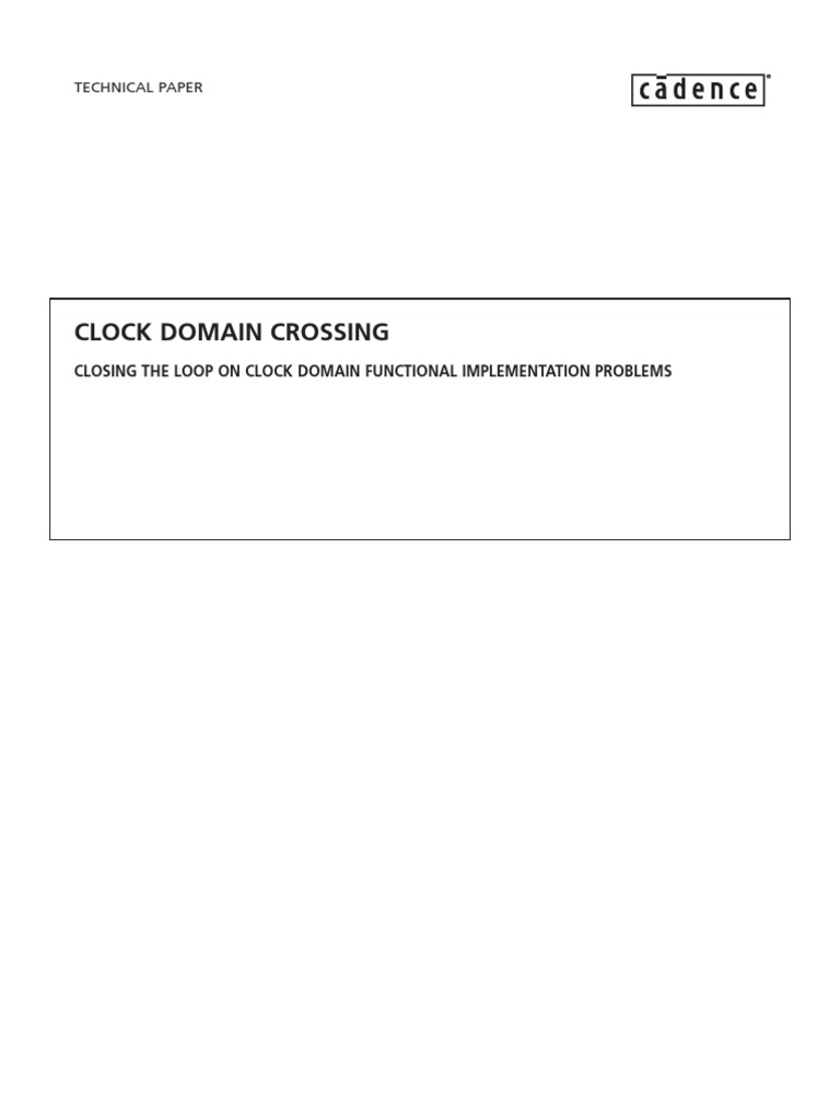 Clock Domain Crossing | PDF | Formal Verification | Computer Engineering