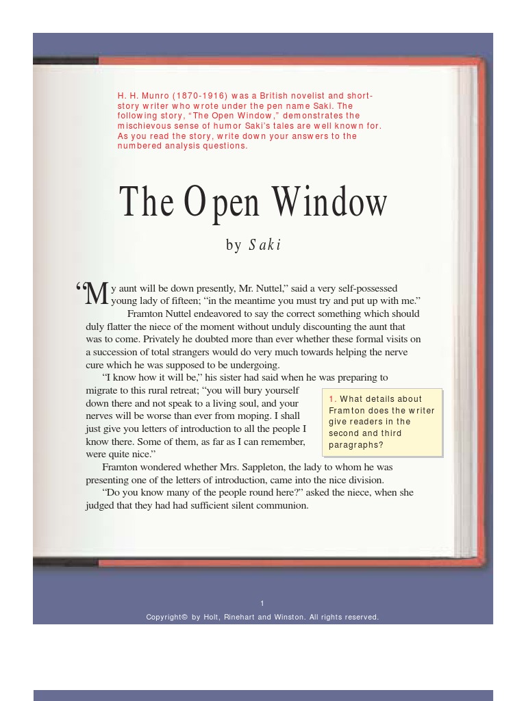 The Open Window | PDF