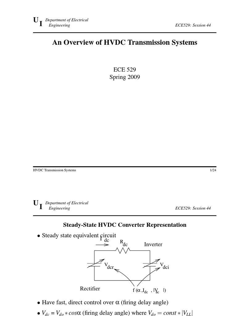 An Overview of High Voltage Direct Current Transmission System | PDF ...