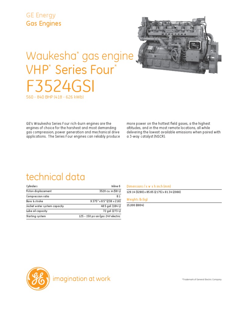 Waukesha VHP | PDF | Engines | Watt