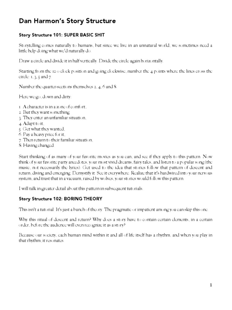 Dan Harmon's Story Structure | PDF | Id | Life