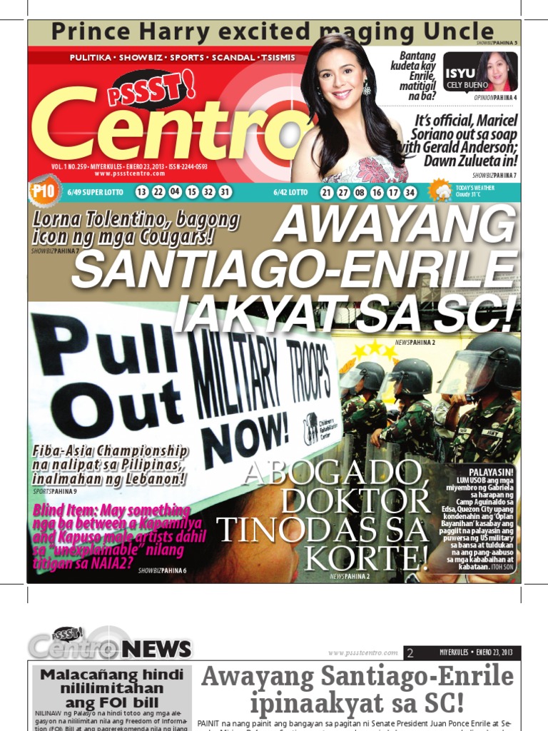 PSSST CENTRO JAN 23 2013 Issue | PDF