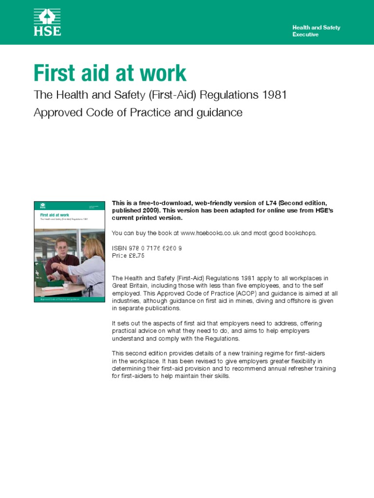 First Aid at Work: The Health and Safety (First-Aid) Regulations 1981 ...