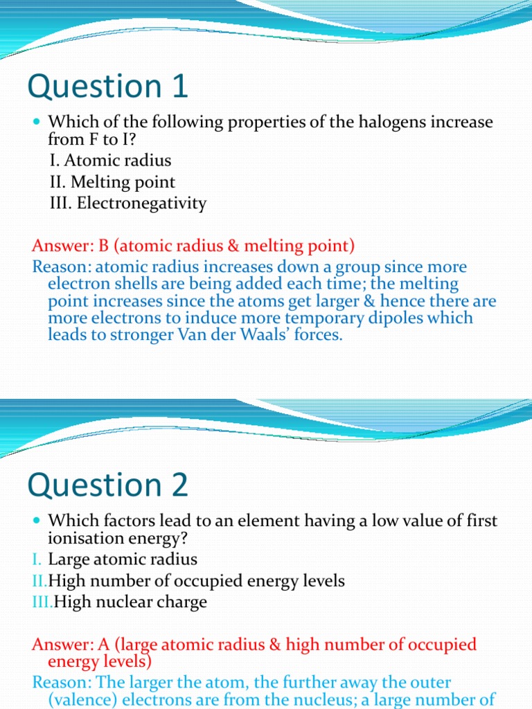 IB Sample Test | PDF | Ion | Atoms