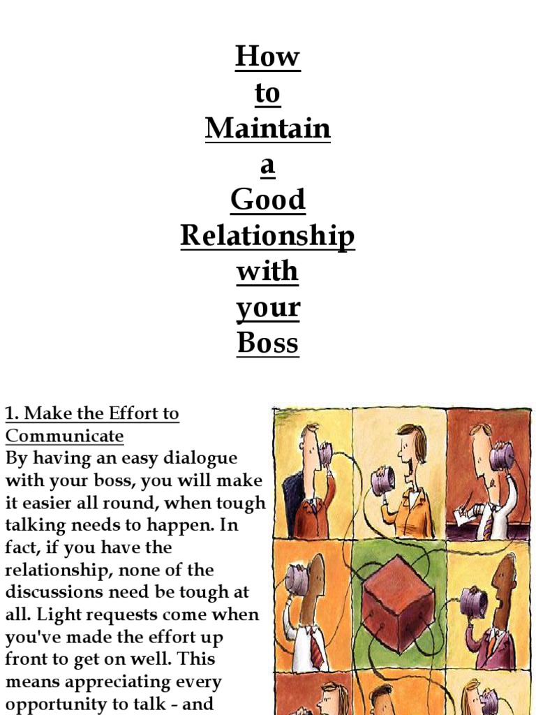 How To Maintain A Good Relationship With Your Boss | Download Free PDF ...