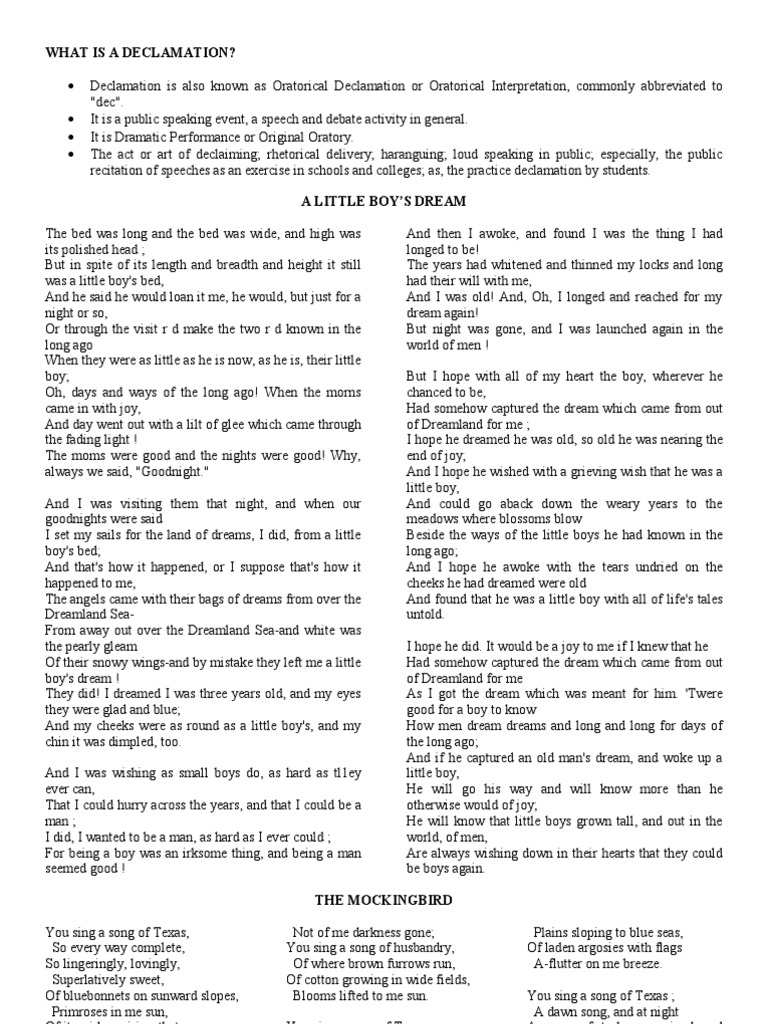 Declamation: Art of Public Speaking | PDF | Judas Iscariot | Public ...
