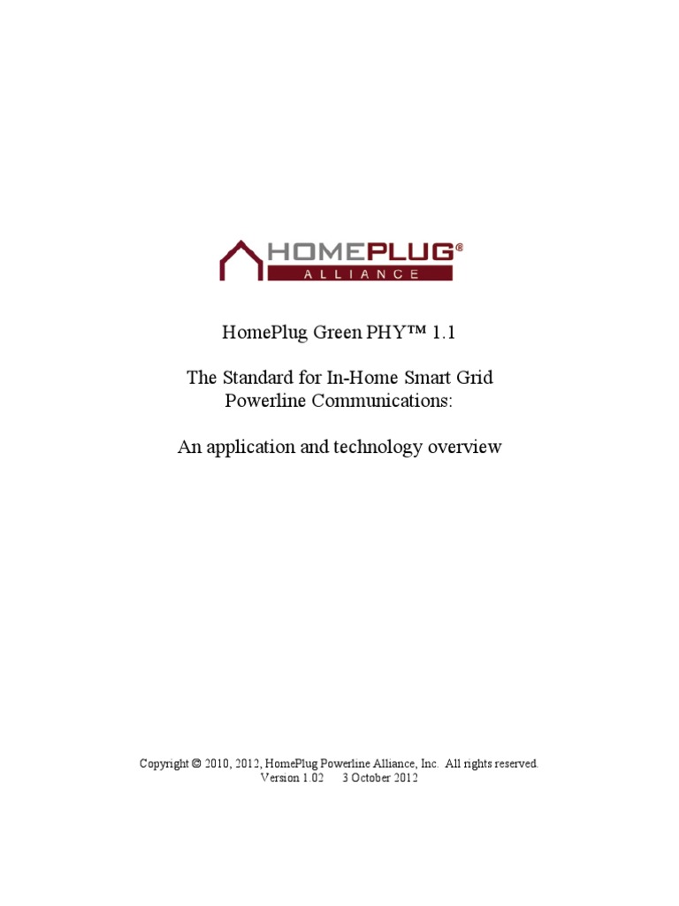 HomePlug Green PHY Whitepaper 121003 | PDF | Smart Grid | Orthogonal ...