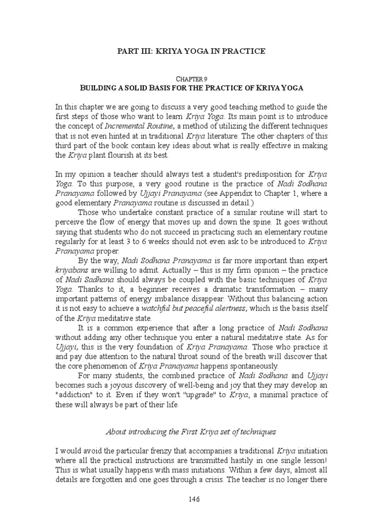 Kriya Yoga Book Part III | PDF | Yoga | Mahamudra