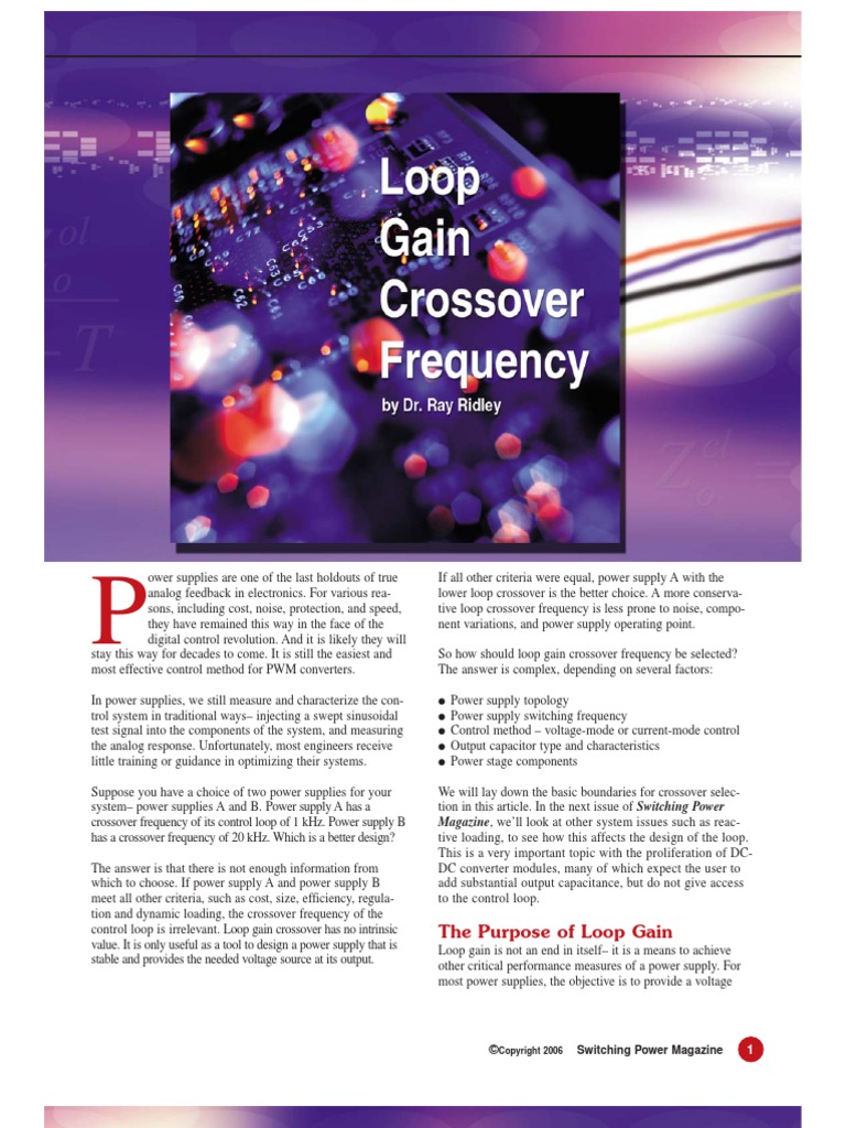 3 Loop Gain Crossover Frequency | PDF | Amplifier | Power Supply