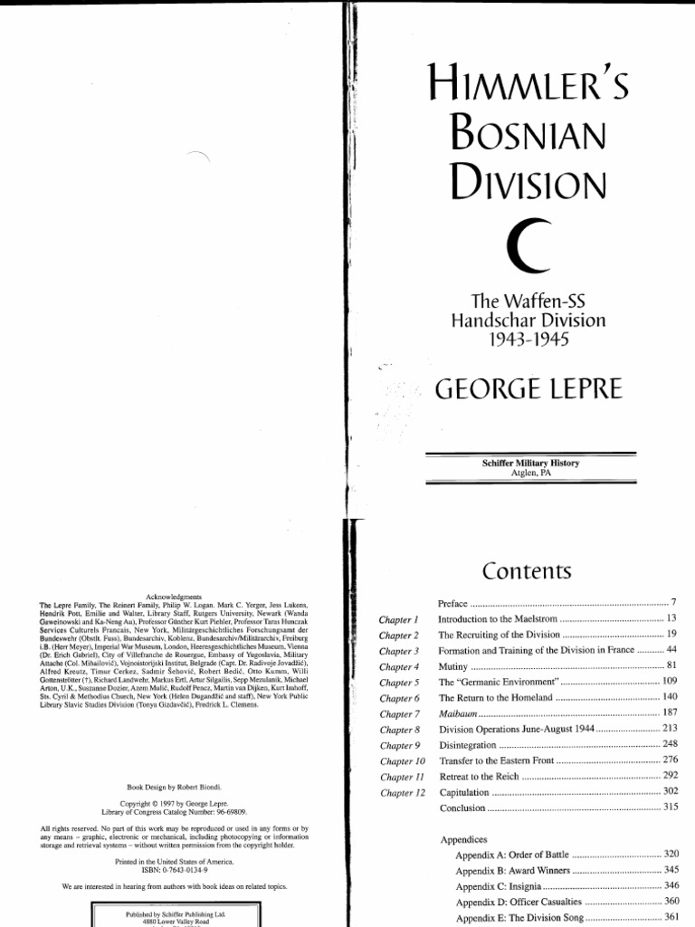 Himmler's Bosnian Division: The Waffen-SS Handschar | PDF