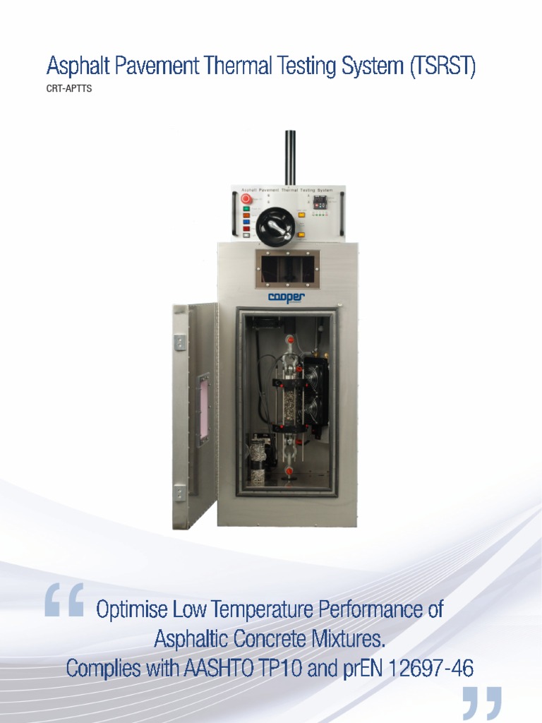 Asphalt Pavement Thermal Testing System-TSRST | PDF | Stress (Mechanics ...