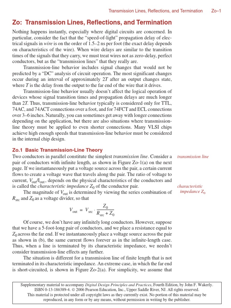 Transmission Lines Notes | PDF | Transmission Line | Cmos