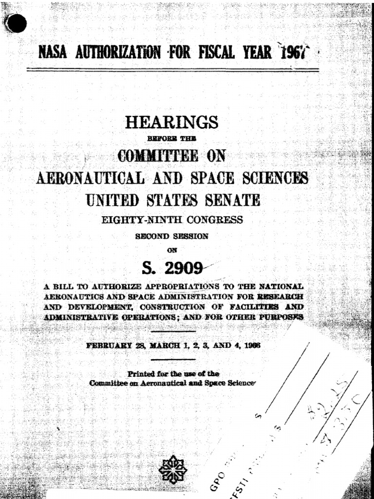 NASA 1967 Budget Authorization Hearings | PDF | Apollo Program | Human ...