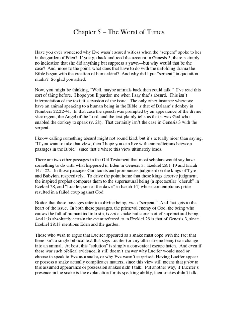 The Serpent in Hebrew | PDF | Lucifer | Garden Of Eden