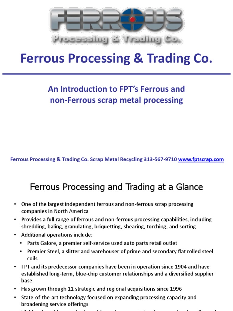 Ferrous Processing and Trading Scrap Metal Introduction | PDF | Scrap ...