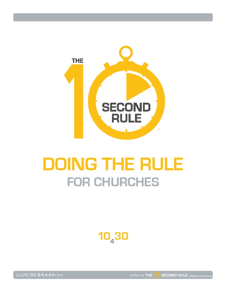 The 10 Second Rule: Doing The Rule For Churches | PDF | Prayer ...