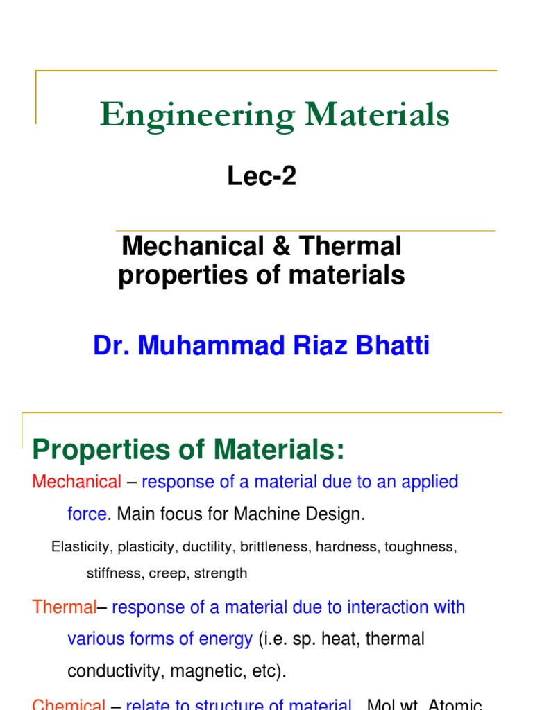 Engineering Materials | PDF | Ductility | Deformation (Engineering)