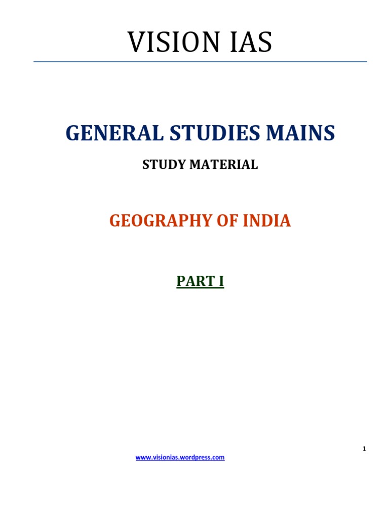 General Studies Geography | PDF