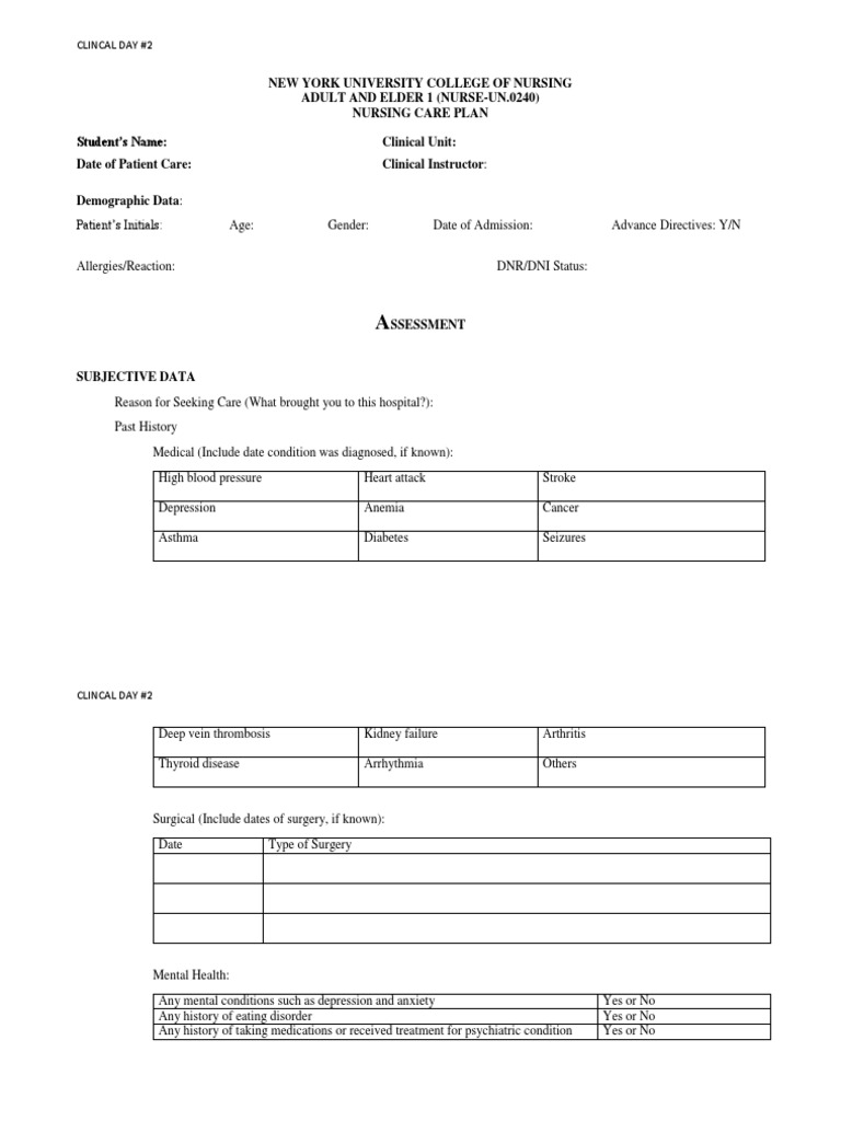 Adult and Elder I. Nursing Care Plan | Health Care | Public Health