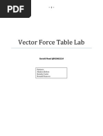 Force Table and Vector Addition Lab Report | PDF | Euclidean Vector | Force
