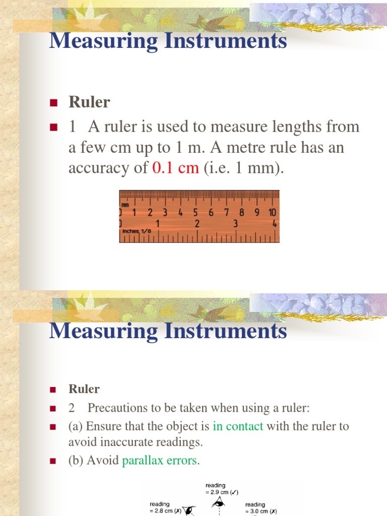 Measuring Instruments: Ruler | PDF