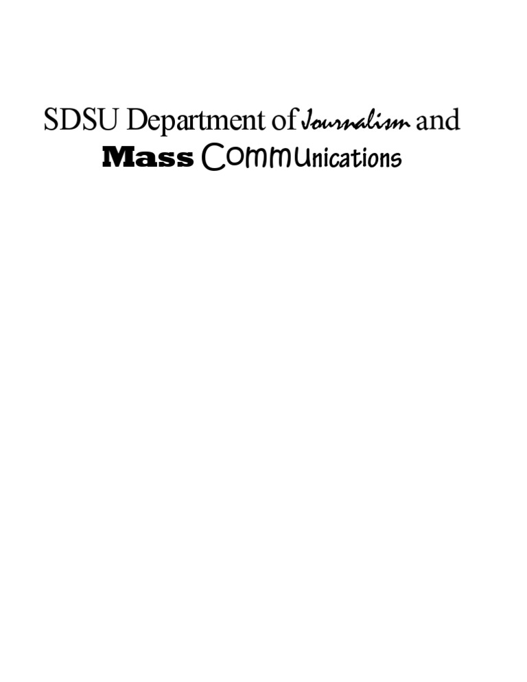 SDSU Journalism and Mass Communications | PDF
