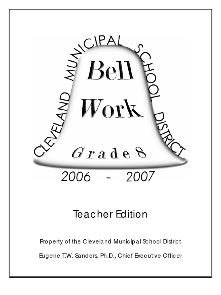 Teacher Edition 8th Grade Bellwork Final | PDF | Rational Number ...
