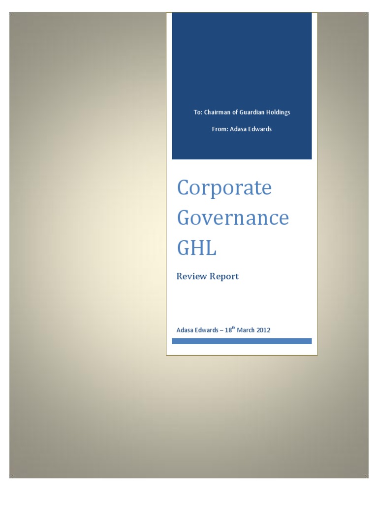 Corporate Governance Assignment | PDF | Governance | Corporate Governance