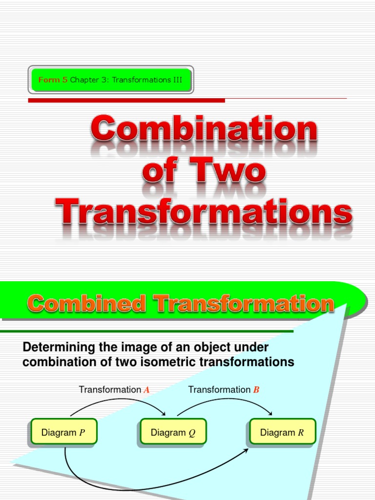 Combined Transformation | Cartesian Coordinate System | Functions And ...