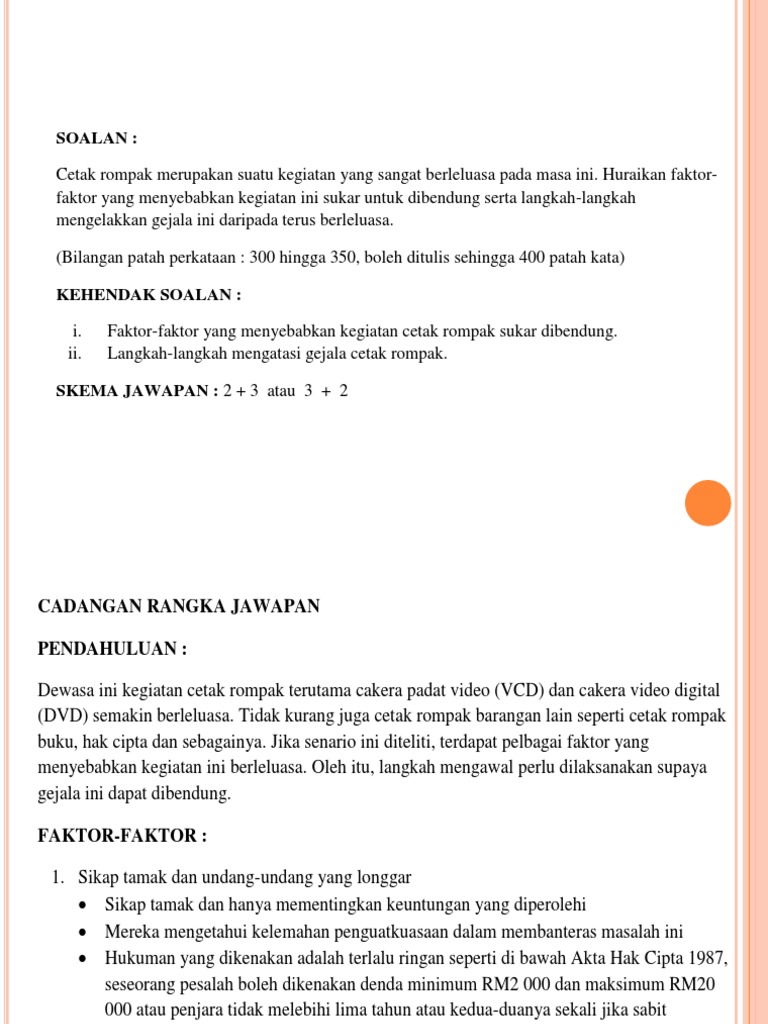 Karangan Cetak Rompak | PDF | Ilmu Sosial | Hukum