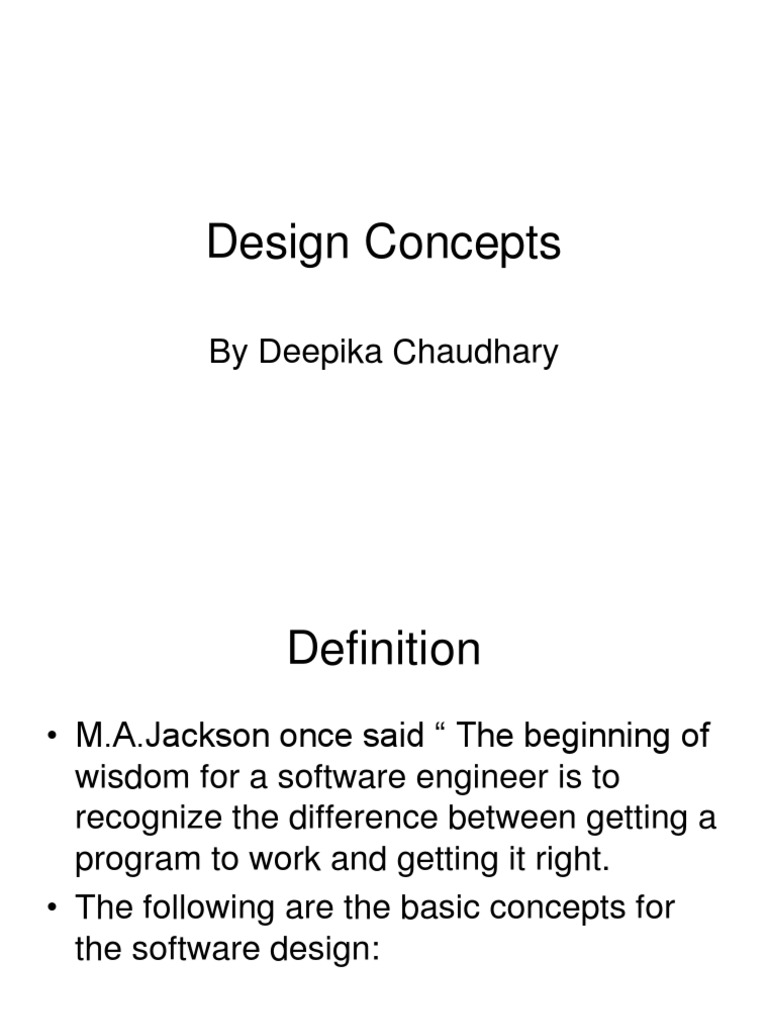 Design Concepts: by Deepika Chaudhary | Download Free PDF | Modular ...