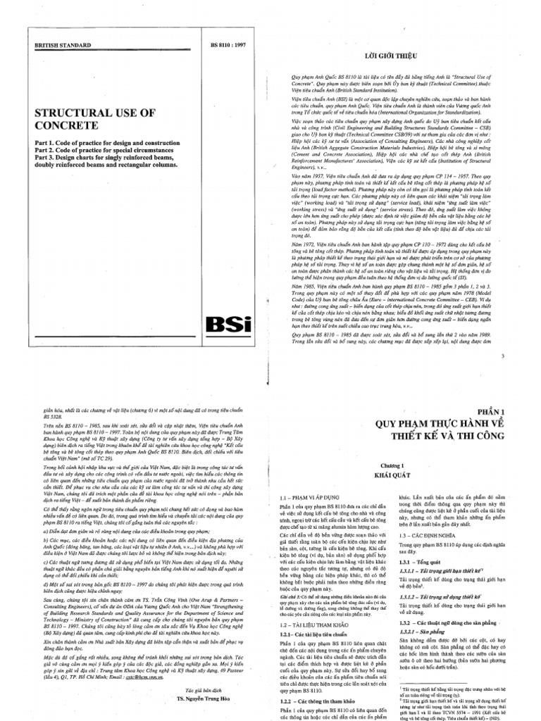 Bs 8110 - 97 Tieu Chuan Anh Quoc KC BTCT - Ts NG Trung Hoa | PDF