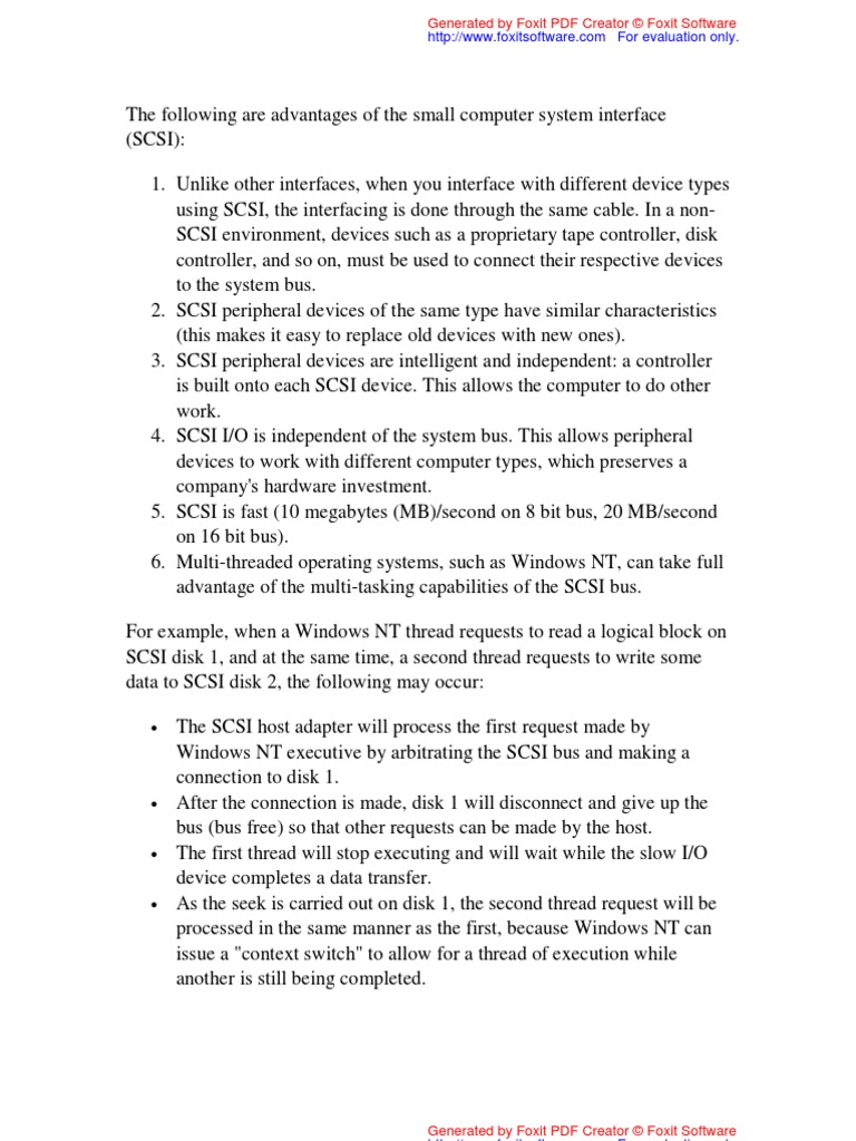 Advantages of Scsi | PDF | Hard Disk Drive | System Software