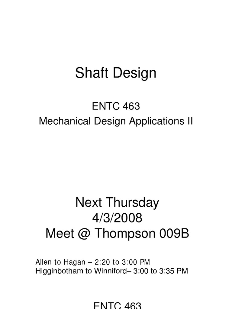 Shaft Design | PDF