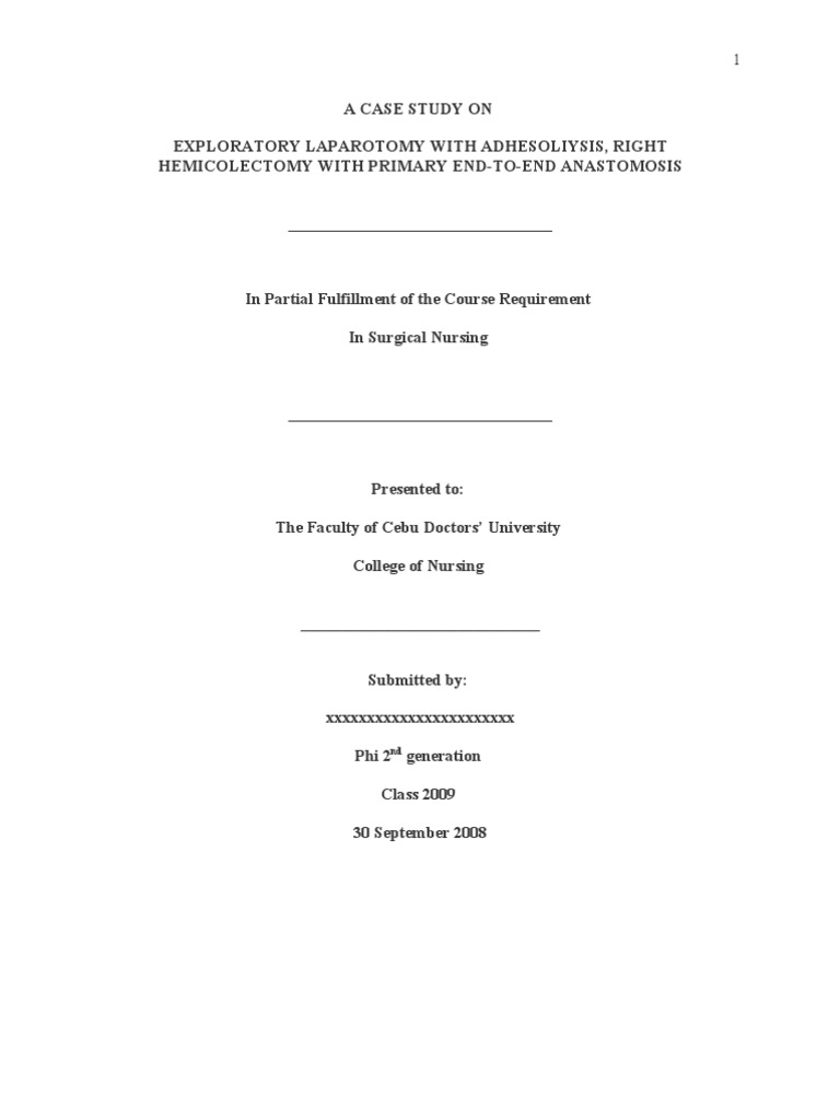 ex lap | Large Intestine | Medicine