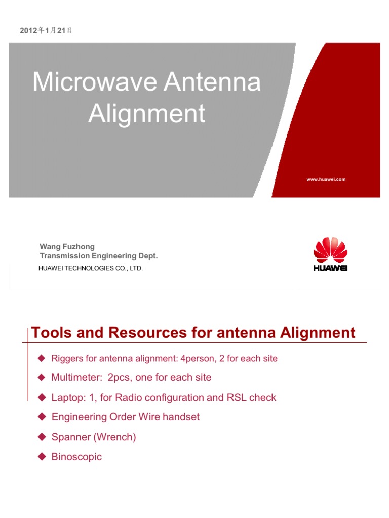 Microwave Basic Antenna Alignment | PDF