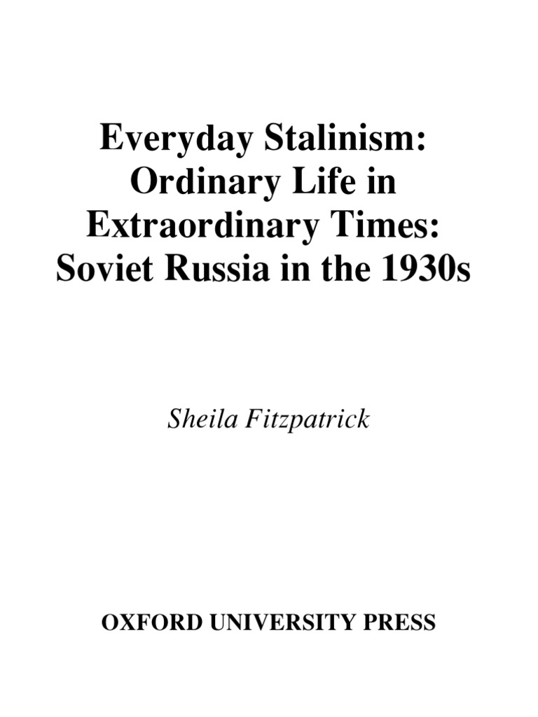 Everyday Stalinism | PDF