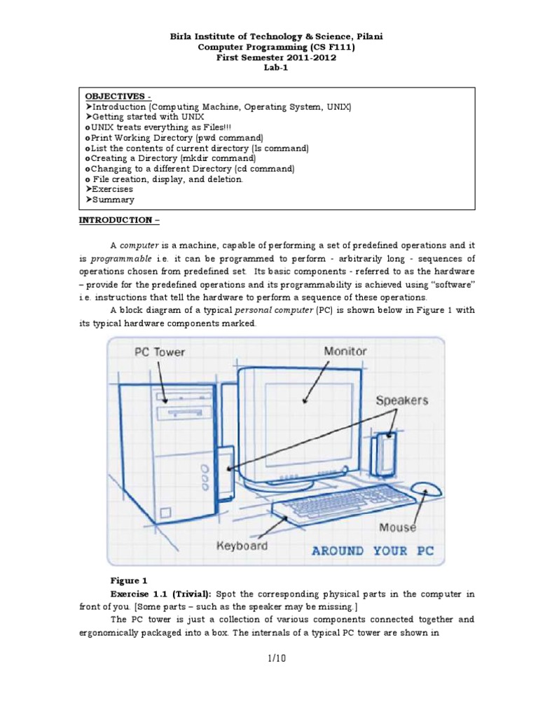 Birla Institute of Technology & Science, Pilani Computer Programming (CS F111) First Semester ...