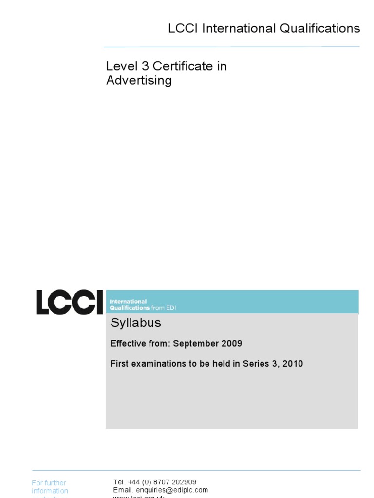 LCCI | PDF | Advertising | Target Audience