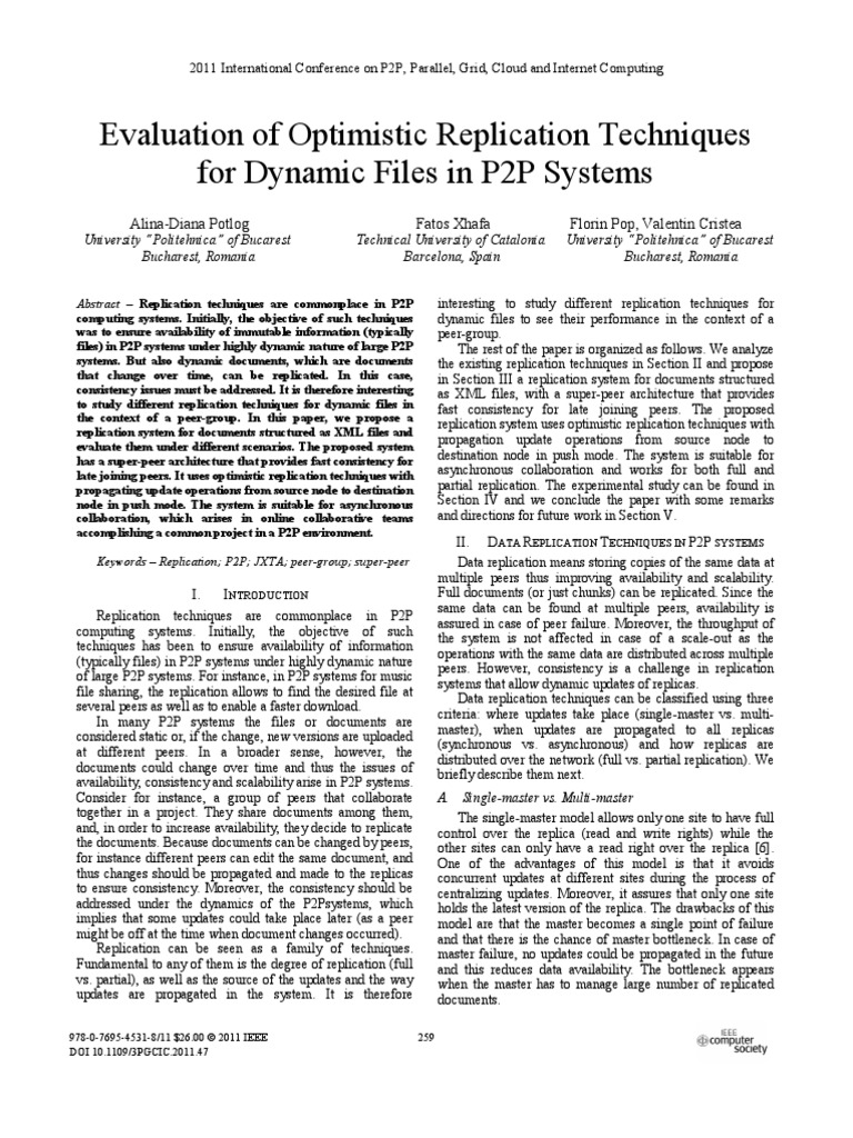P2P Update System | PDF | Replication (Computing) | Multicast