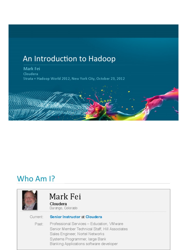 An Introduction To Hadoop Presentation PDF | PDF | Apache Hadoop | Map Reduce