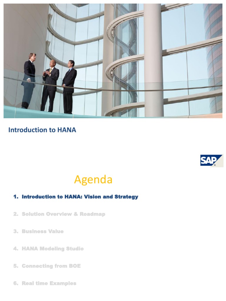 Introduction To SAP Hana | PDF | Analytics | Sap Se