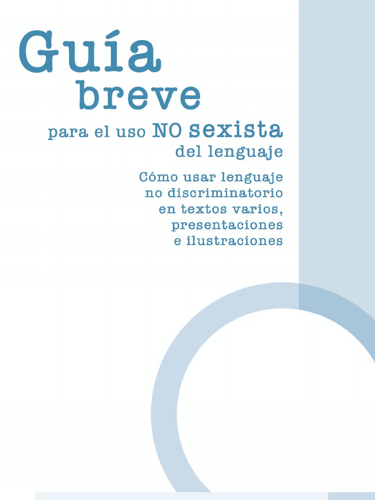 Lenguaje Inclusivo | PDF | Sexismo | Mujer