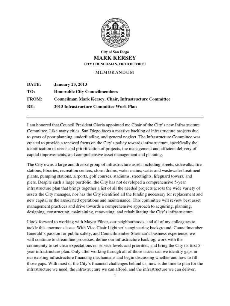 Mark Kersey: Memorandum | PDF | Infrastructure | Capital (Economics)