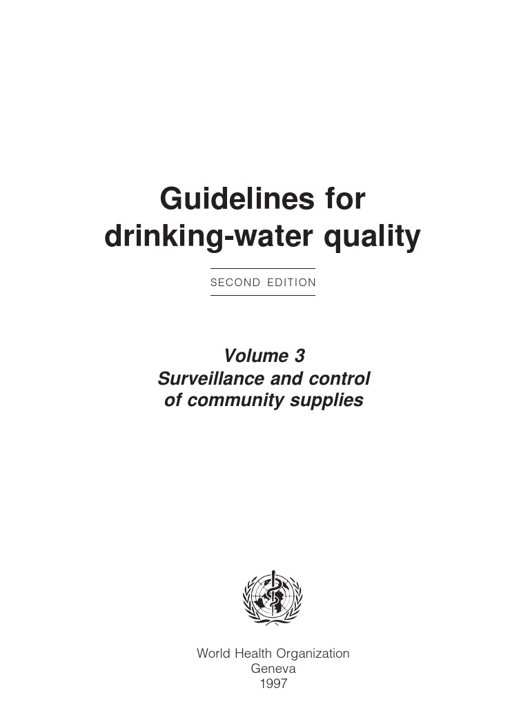 WHO Guideline | PDF | Drinking Water | Water Resources