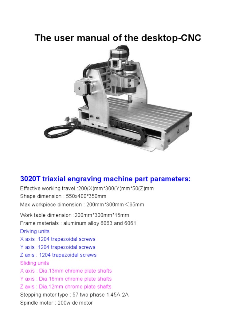 CNC Manual | Numerical Control | Engraving | Free 30-day Trial | Scribd