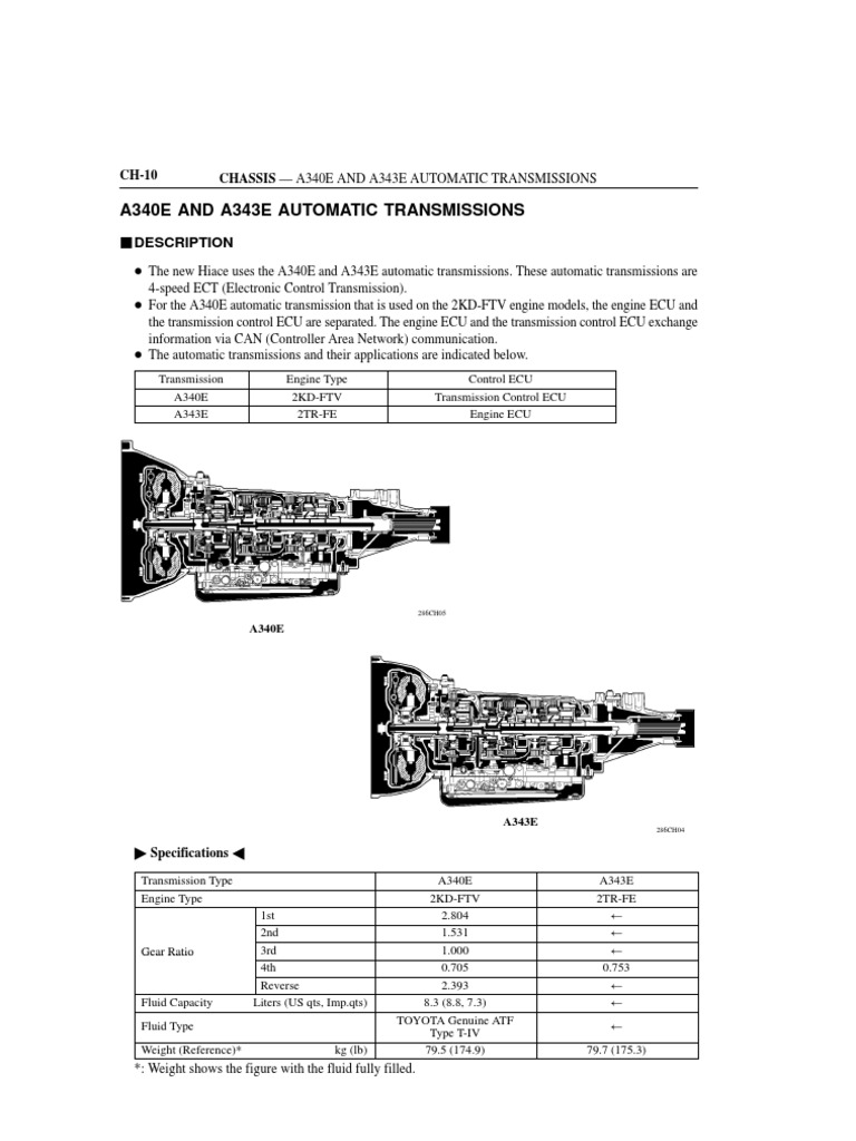 A343E | PDF | Automatic Transmission | Transmission (Mechanics)