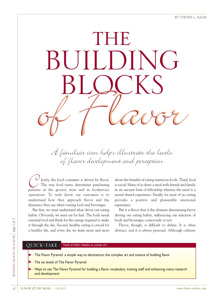 The Flavour Pyramid | PDF