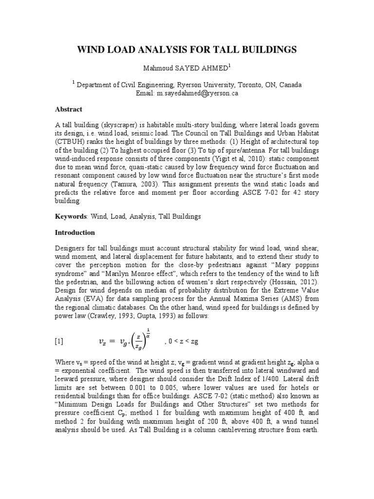 Wind Load Analysis | PDF