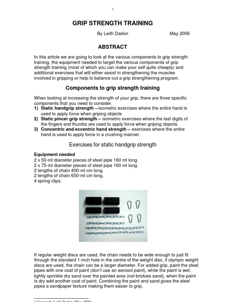 Grip Strength Training | PDF